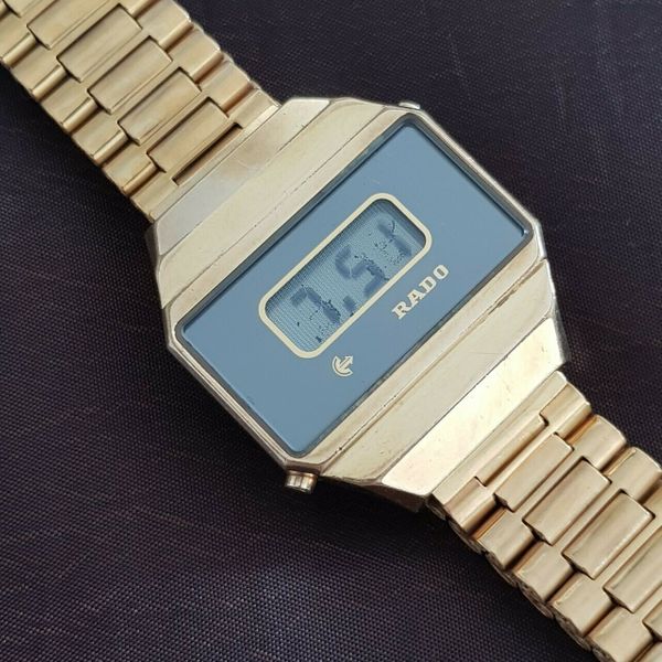 Vintage Rare Collectors Rado Quartz Gold Digital Swiss Watch | WatchCharts