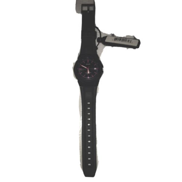 Casio 3 Hand Analog Date Display 100 M Water Resistant Black With Pink ...