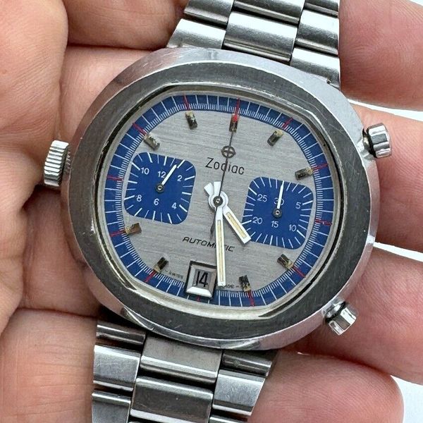 RARE ZODIAC AUTOMATIC CAL. HEUER 12 (ZODIAC 90) CHRONOGRAPH ORIGINAL ...