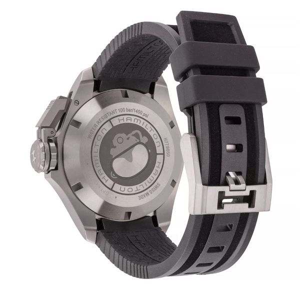 Hamilton Men's Khaki Navy Frogman 46mm Titanium Automatic Dive Watch ...