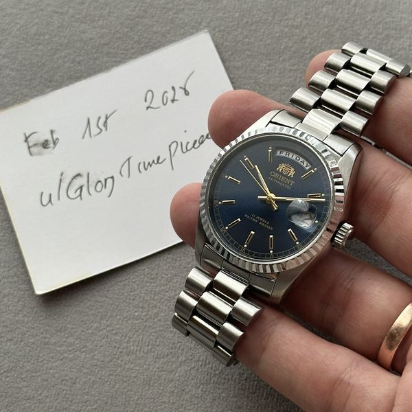[WTS] Orient President 1st Gen Day Date | Blue Dial & Fluted Bezel ...