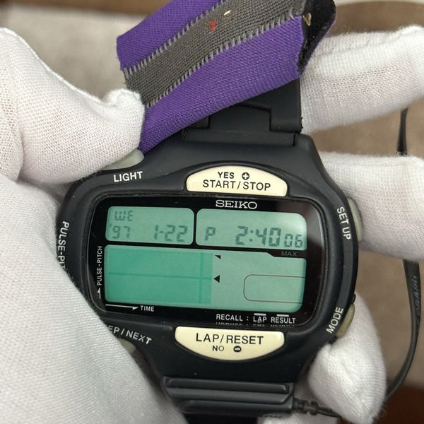 Vintage Seiko Pulse Graph PROA-4A10 Menâ s Digital Sports Watch JDM ...