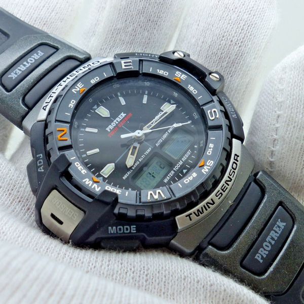 Casio PROTREK PRT-700 Twin Sensor Alti-Thermo Ana+Digi Gents Watch NOS ...