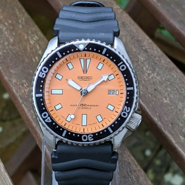 Seiko 7002-7020 Orange Dial Diver mod - Excellent Condition | WatchCharts