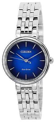 Citizen L Eco-Drive Stainless Steel Blue Dial EM0990-81L Women's Watch ...