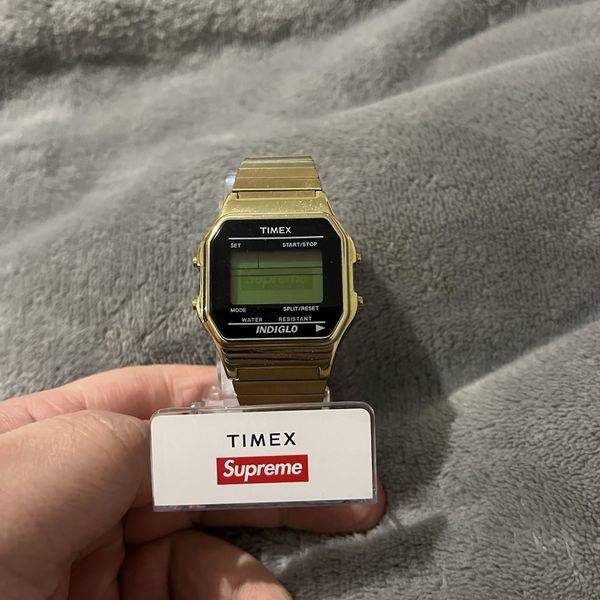 Supreme Timex Digital Watch Gold | WatchCharts Marketplace