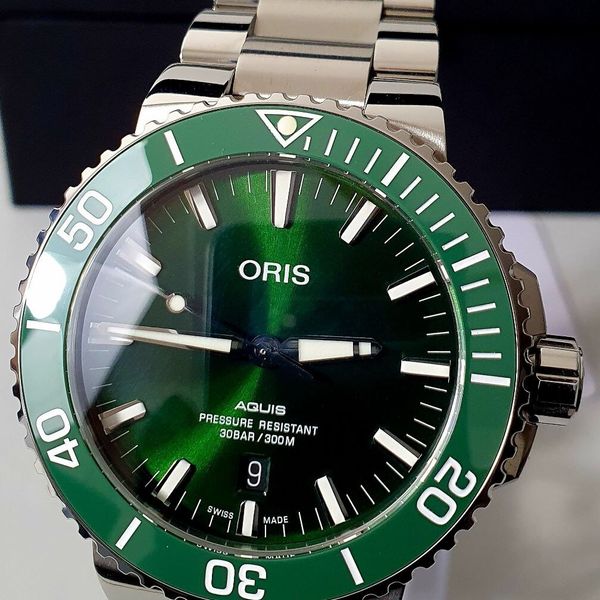 Oris Aquis Green Dial Men's Watch - 01 733 7730 4157-07 8 24 05PEB ...