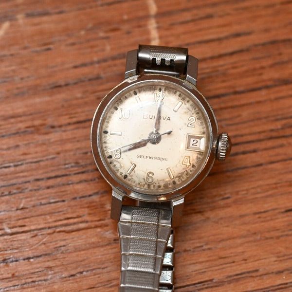 Vintage 1960s Bulova Watch Womens Stainless Steel automatic 1964 M4 ...