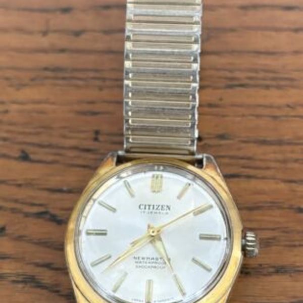 Vintage CITIZEN NEWMASTER 17 Jewels GP Hand Wind 4-020324-K Mens Watch ...