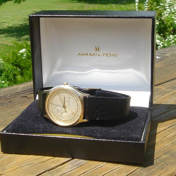 VINTAGE HAMILTON MARK IV MEDALLION 9812 AT&T "GOLDEN BOY" PRESENTATION ...