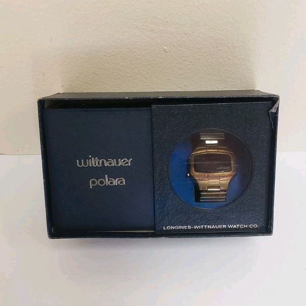 Partial Vintage Wittnauer Polara Digital LED Gold Electroplate Quartz ...