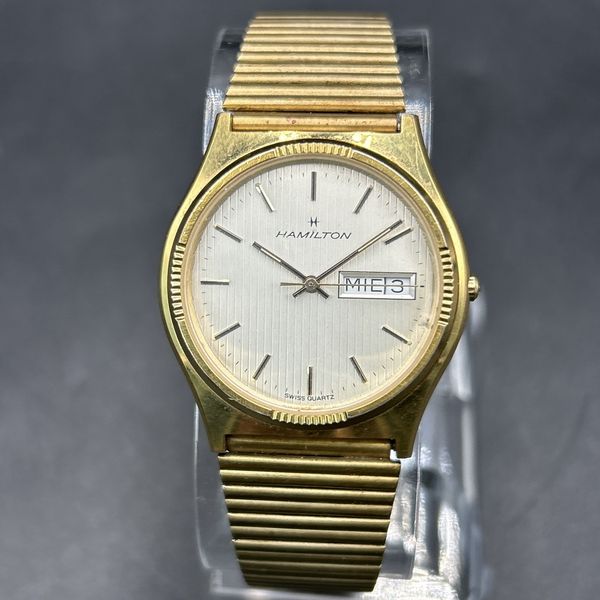 Vintage Hamilton Quartz 8640 Day/Date Menâ s Wristwatch - Runs ...