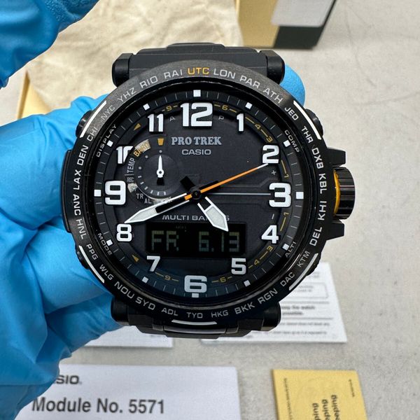Casio Pro Trek Men's Tough Solar Triple Sensor Atomic 52mm Watch PRW ...