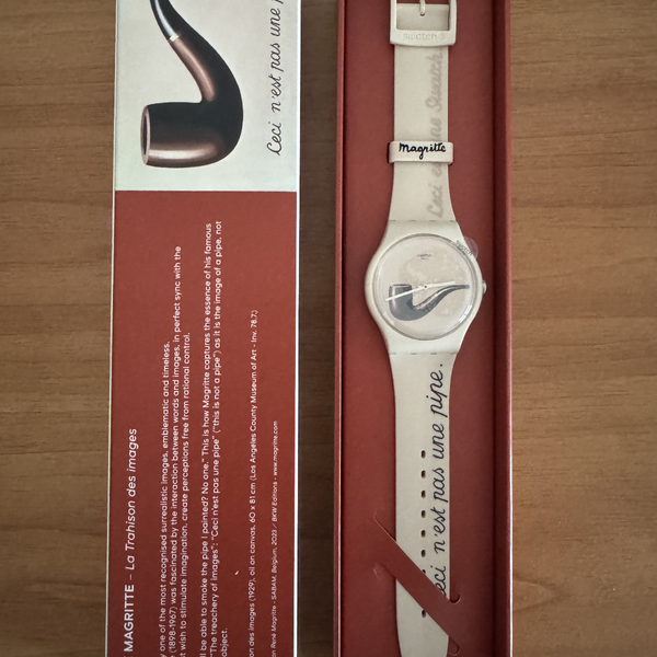 Swatch LA TRAHISON DES IMAGES BY RENE MAGRITTE Sold Out NEW ...
