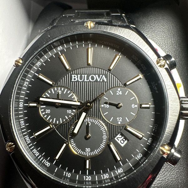 Bulova IP Men's Black Watch - 98B287 | WatchCharts Marketplace