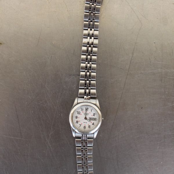 Citizen 1002-S029817 Quartz WR 50 Day Date Stainless Ladies Watch AS-IS ...