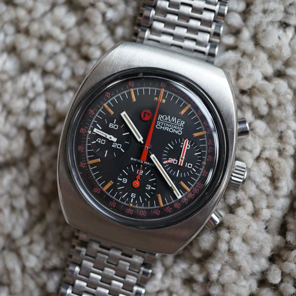 FS: Roamer Stingray Chrono Valjoux 72 all original with box & bracelet ...