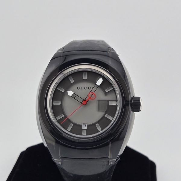 Gucci Sync XXL Gray Dial Rubber Strap Men's Watch - YA137111 ...