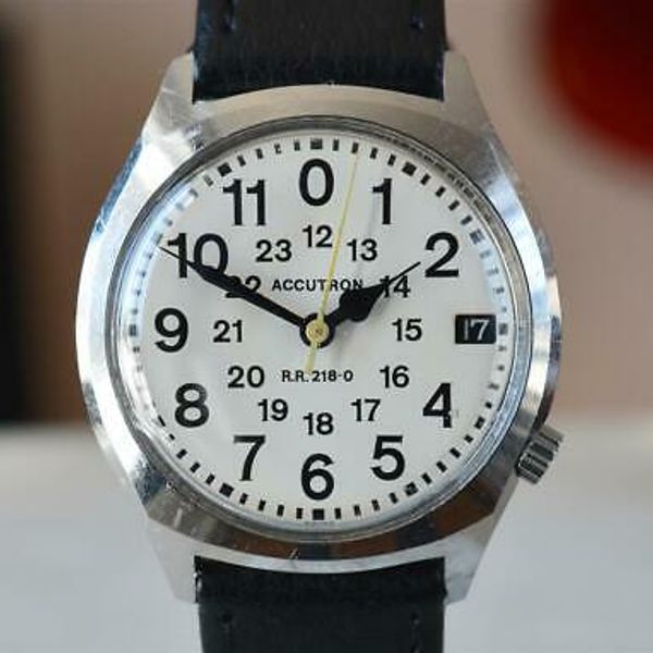 1967 Bulova Accutron Wristwatch 24h ZERO 0 dial CANADIAN Railroad R.R. 218-0 M7 | WatchCharts ...