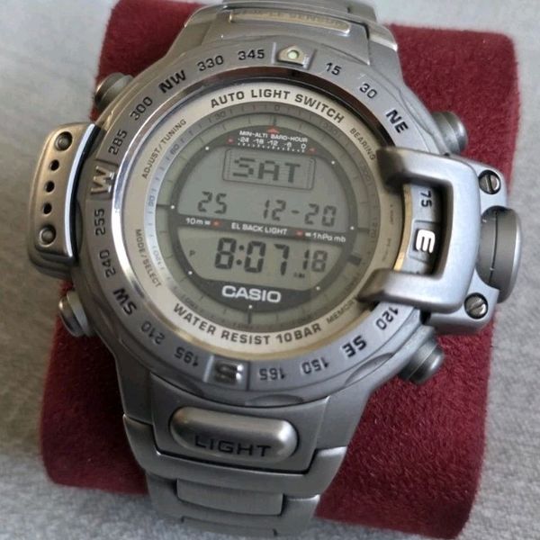 Vintage Casio PRT 4000 All Titanium Watch Triple Sensor | WatchCharts ...