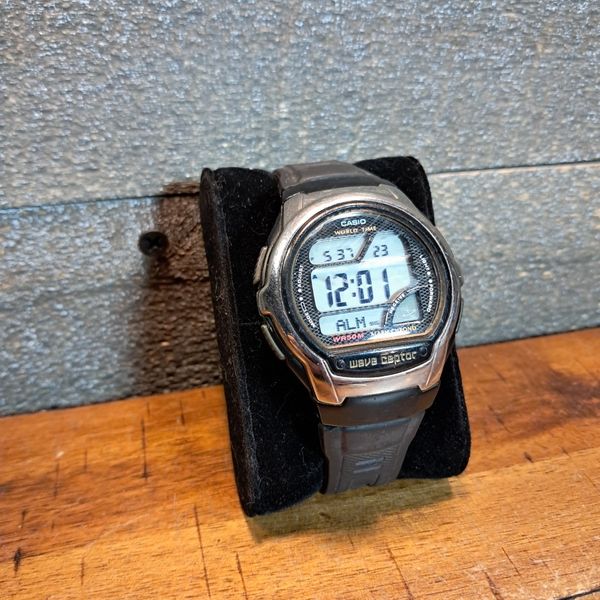 Casio Wave Ceptor Men WV-58A World Time Rubber Quartz Digital 41mm ...