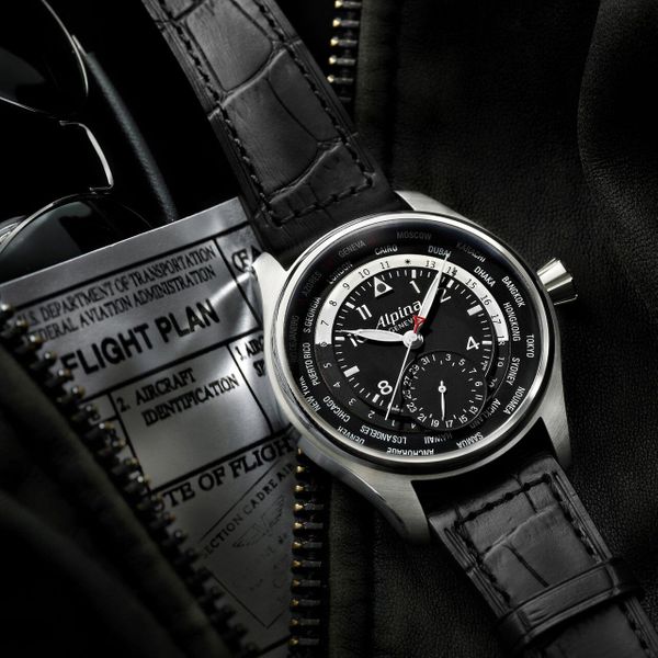 Alpina Startimer Pilot Manufacture Worldtimer 44mm Limited Edition 88/ ...
