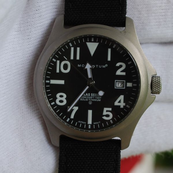 MOMENTUM (St. Moritz) Atlas Titanium Military Field Watch | WatchCharts ...