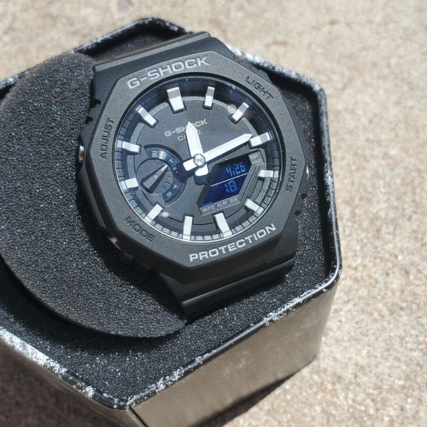 Couple of G-Shocks LNIB: Casioak GA-2100-1AER & AWGM100B-1B Atomic ...