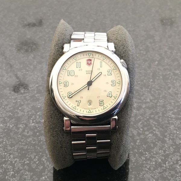 Vintage Ultra Rare Swiss Army Victorinox Delta 1 Watch 37mm Mens Convex ...