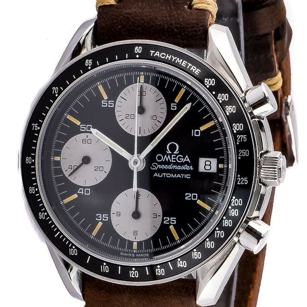 Omega Speedmaster Date 3511.50 Reverse Panda w/ Black Bezel. Serviced ...