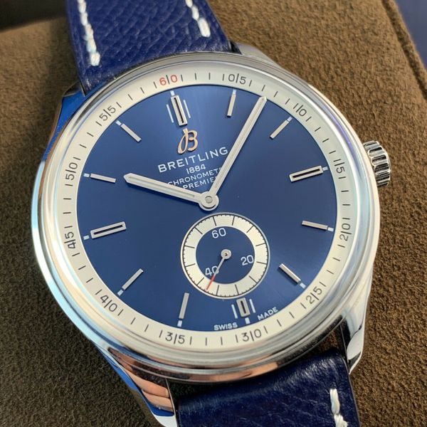 Breitling Premier Automatic 40mm Blue Dial Stainless Steel Full Set new ...