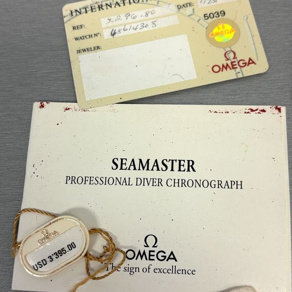 ORIGINAL OMEGA BOOKLETS, CARDS, TAGS SEAMASTER, SPEEDMASTER ...