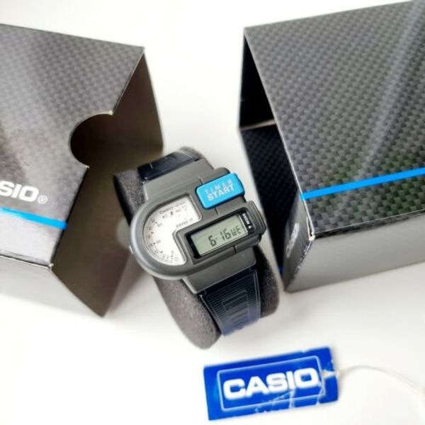 NOS Rare vintage Casio WM-10 Gauge it chrono time retro men's LCD ...