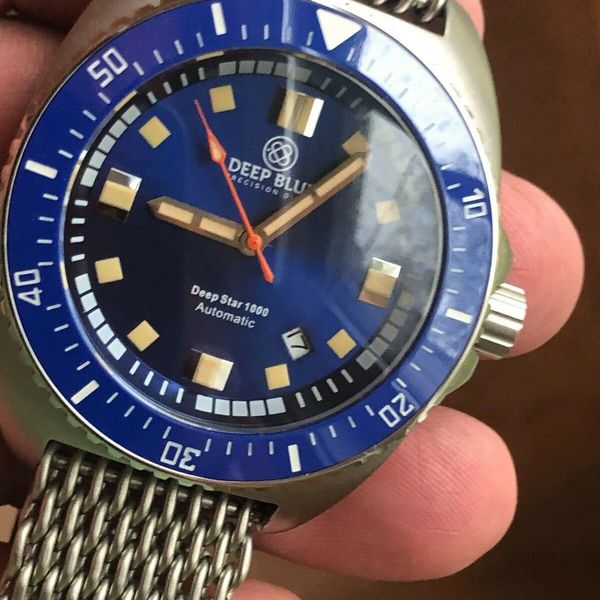 Deep Blue Deep Star 1000 Automatic 45mm 1000m Diver Ceramic Bezel ...