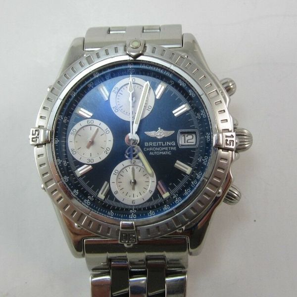 MEN'S BREITLING SS BLUE DIAL CHRONOMAT WATCH MODEL A13352 | WatchCharts