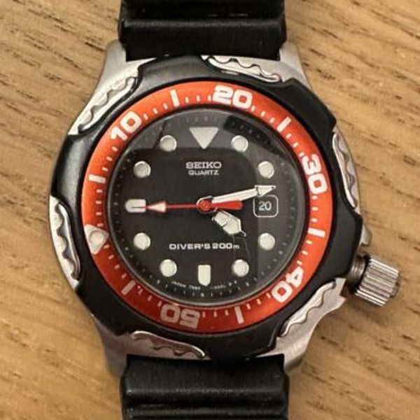 Rare Seiko Diver's 200m 35mm unisex mid size watch, model 7N85-0029 ...