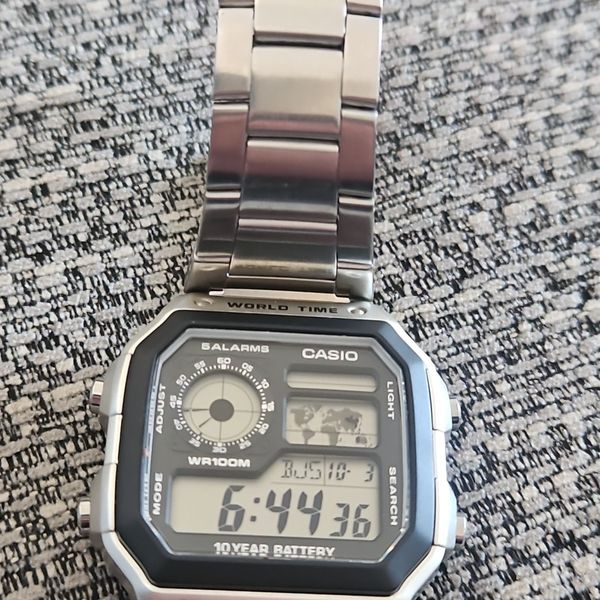 Casio AE-1200WH Digital Watch World Time Illuminator CLEAN ...