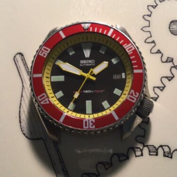 Seiko Men's Watch with Rubber Strap - 7002 Mod | WatchCharts Marketplace
