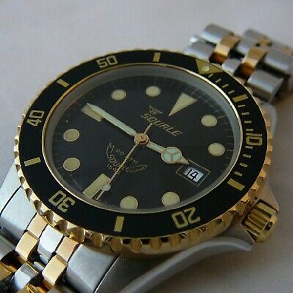 Squale Watch quartz 200 mt - vintage 1545-058 bicolor | WatchCharts