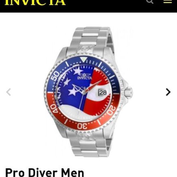 4th Of July SpeciaI!! Invicta"American Flag-GrandDiver" Automatic ...