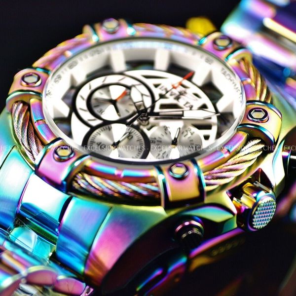 New Invicta Men's 52mm BOLT Quartz Chronograph Abalone Dial Iridescent ...