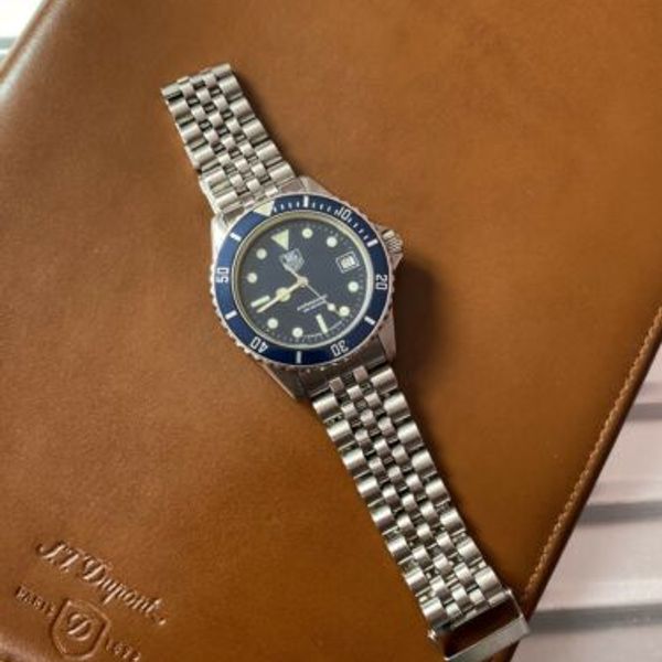 Vintage Tag Heuer 1000 Professional Submariner Rare Blue dial & bezel ...