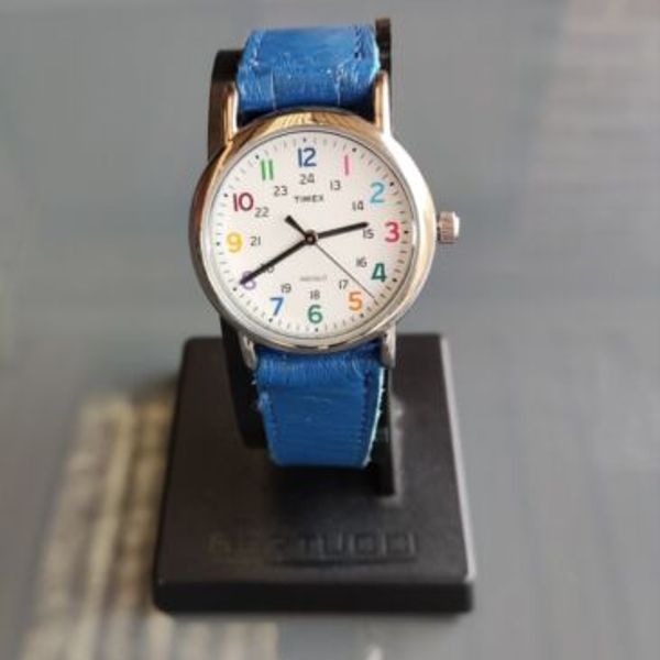 Timex Weekender Quartz Ladies Watch, Indiglo Light,Rainbow Indices ...