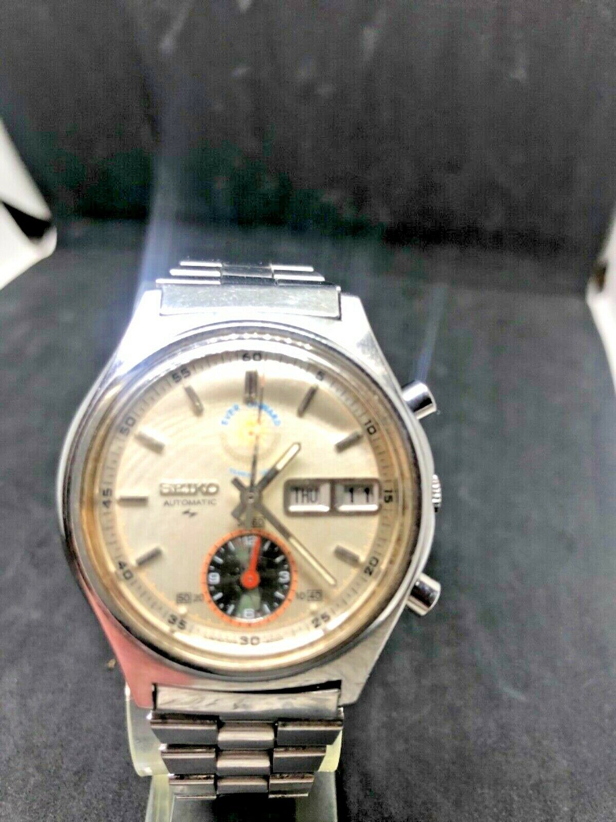 Seiko chronograph vintage 7016-8001 Seventh Asian Games Ever Onward ...