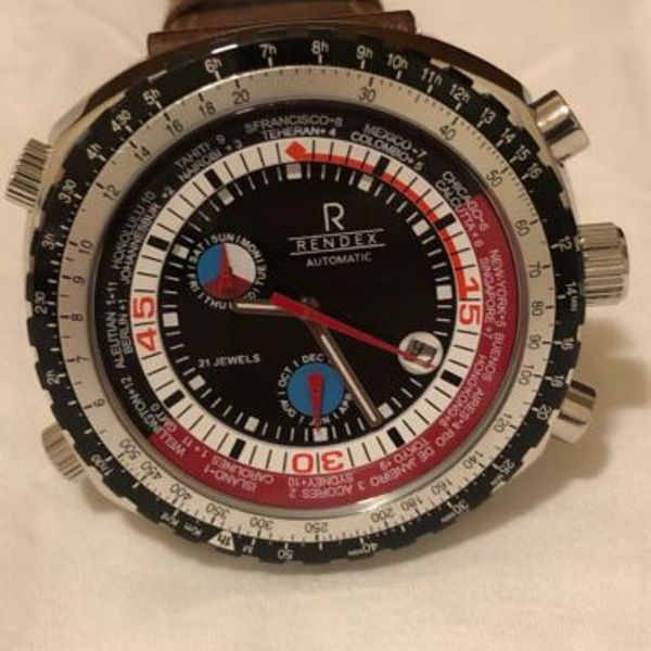 Rendex By Zeno World-Timer 21 Jewel Automatic Men’s Watch T21707-64 ...