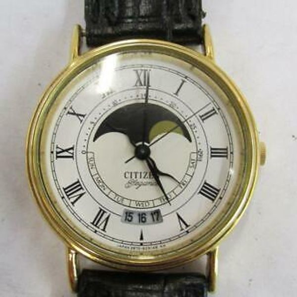 MEN'S VINTAGE CITIZEN ELEGANCE MOON PHASE WRIST WATCH 2870-269314 ...