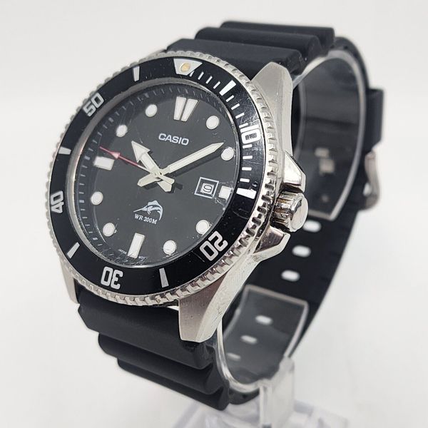 Casio MDV106-1AV Men's Duro Black Analog Dive Watch Nice! | WatchCharts ...