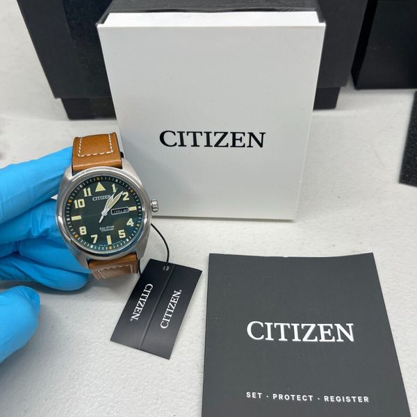 Citizen Eco-Drive Super Titanium BM8560-02X Sapphire Crystal Green Dial ...