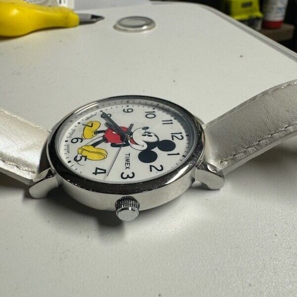 Timex Mickey Mouse Quartz 2010 42MM Indiglo Works Good | WatchCharts ...