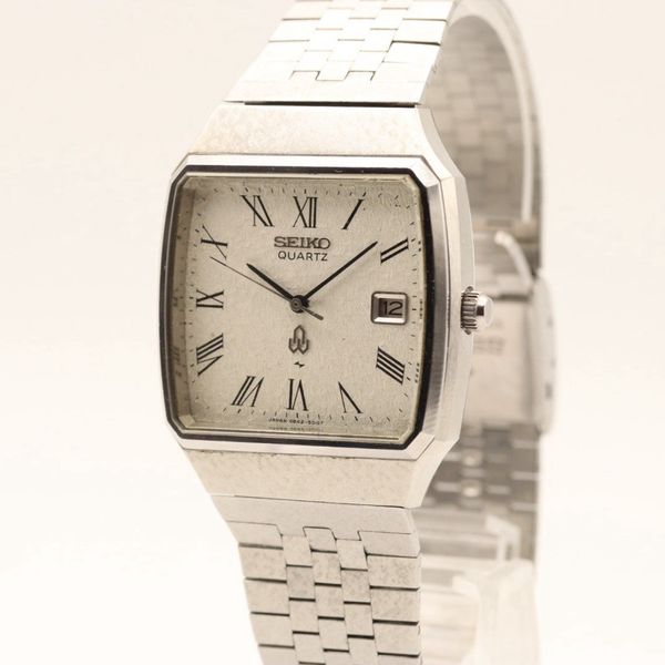 [Near MINT] SEIKO 0842-5010 Quartz Vintage Watch Rare Textured Dial ...
